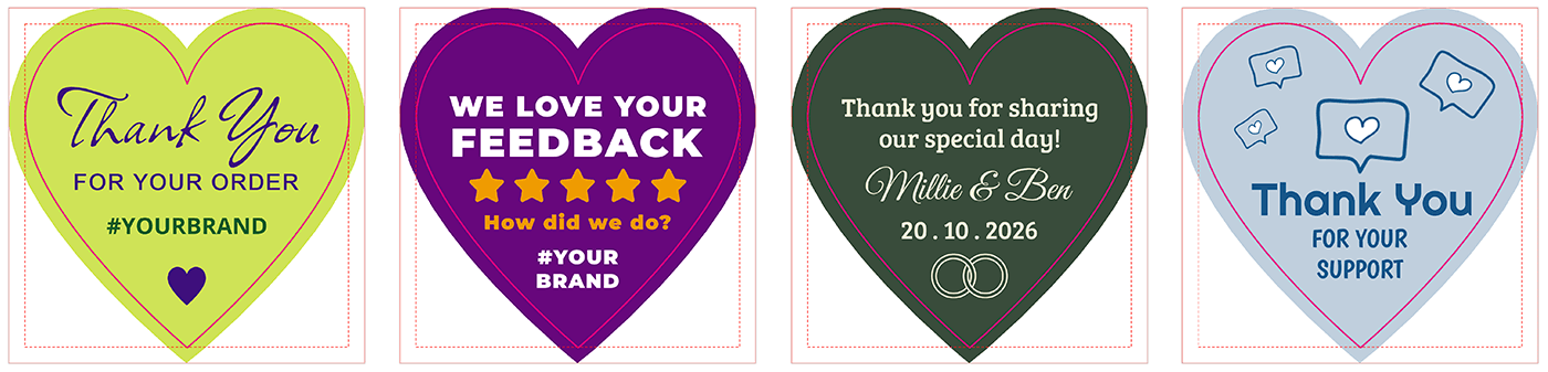 Heart Stickers | Personalised Designs for All Occasions